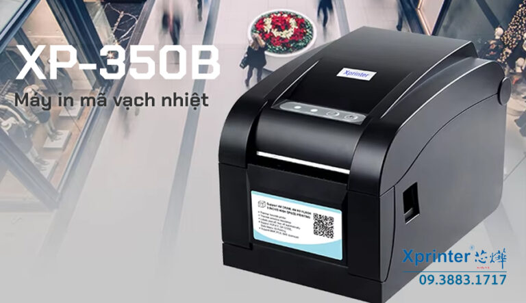Máy in mã vạch nhiệt Xprinter XP-350B 80mm Chính Hãng